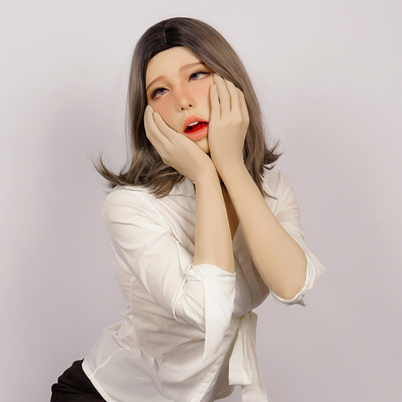 KnowU Open Mouth Realistic Silicone Female Masks With Permanent Makeup