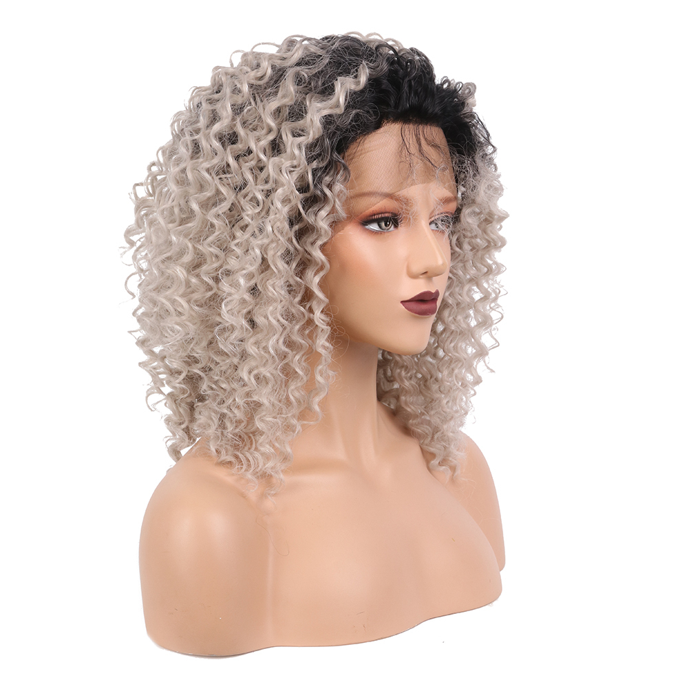 KnowU Curly Synthetic Lace Front Wig For Crossdresser Drag Queen ...