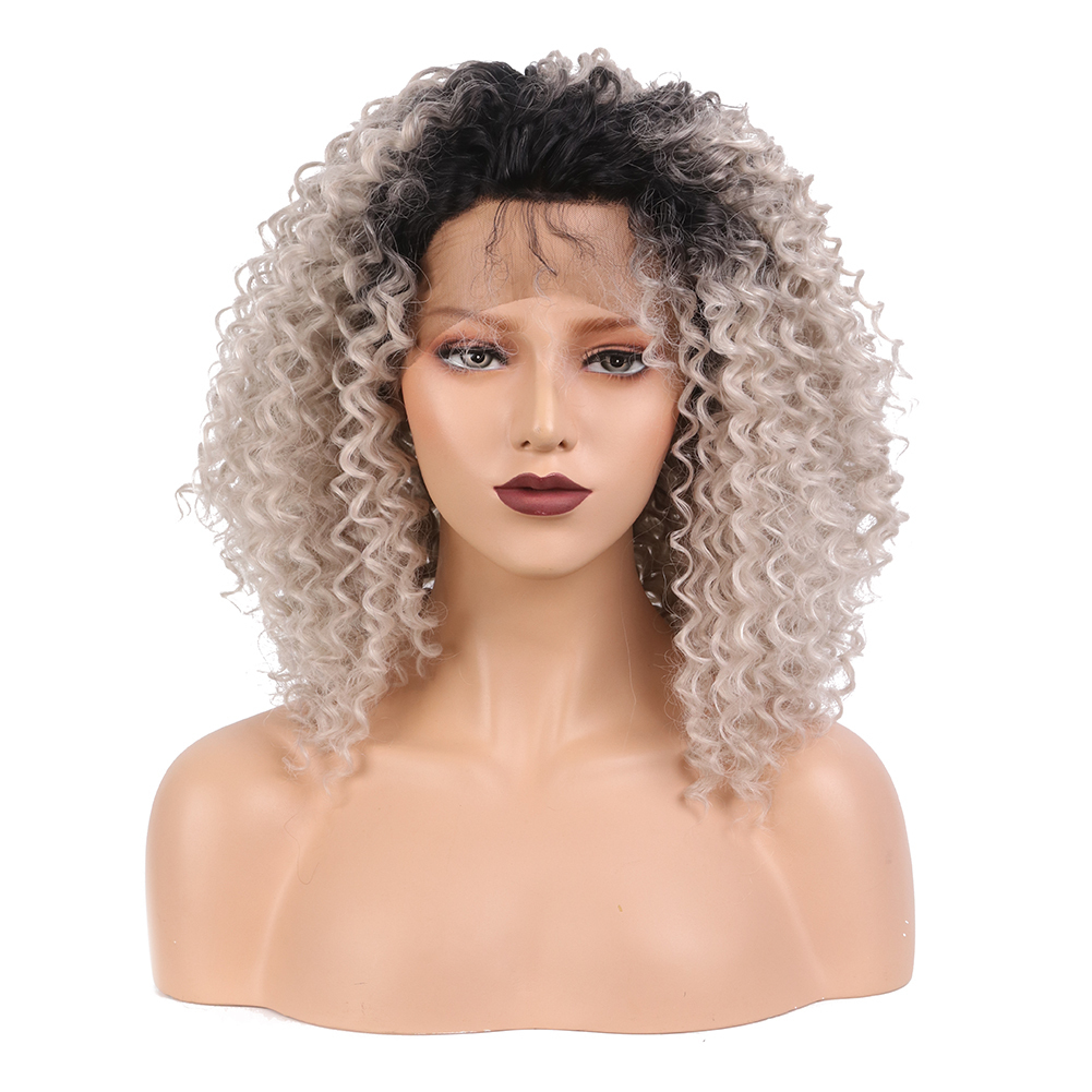 KnowU Curly Synthetic Lace Front Wig For Crossdresser Drag Queen ...
