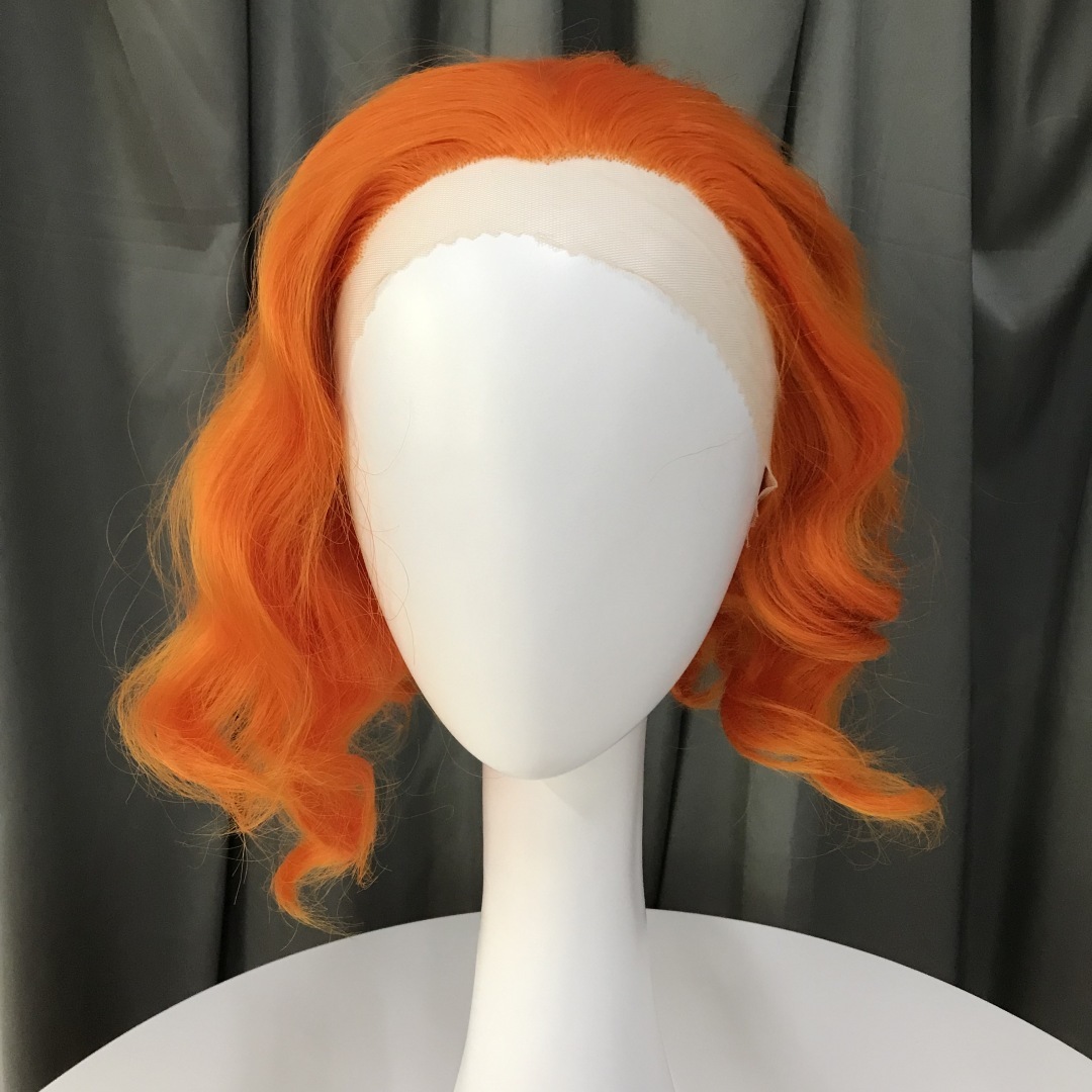 KnowU Curly red Synthetic Lace Front Wig For Crossdresser Drag Queen ...