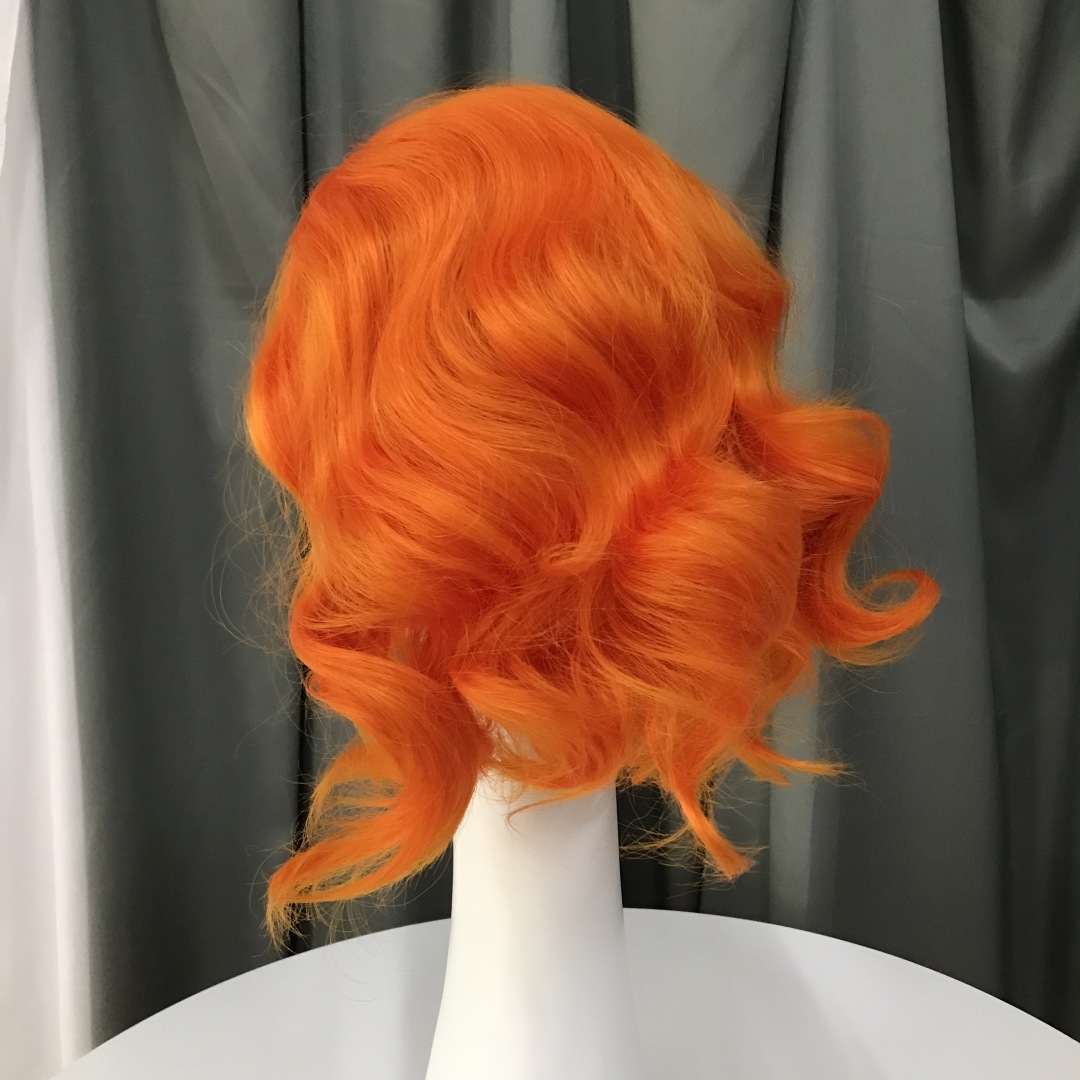 KnowU Curly red Synthetic Lace Front Wig For Crossdresser Drag Queen ...
