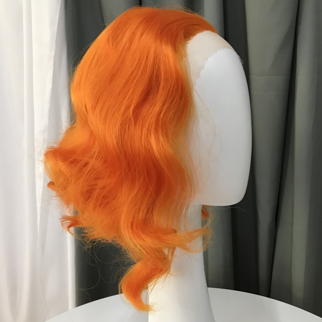 KnowU Curly red Synthetic Lace Front Wig For Crossdresser Drag Queen ...