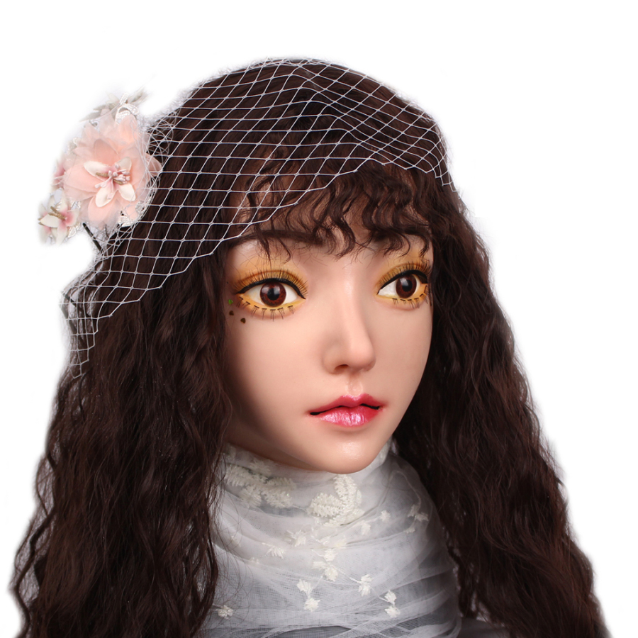 KnowU Realistic Silicone Female Masks Halloween Dragqueen Headwear