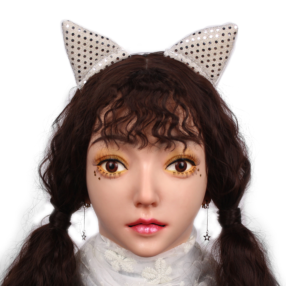 KnowU Realistic Silicone Female Masks Halloween Dragqueen Headwear