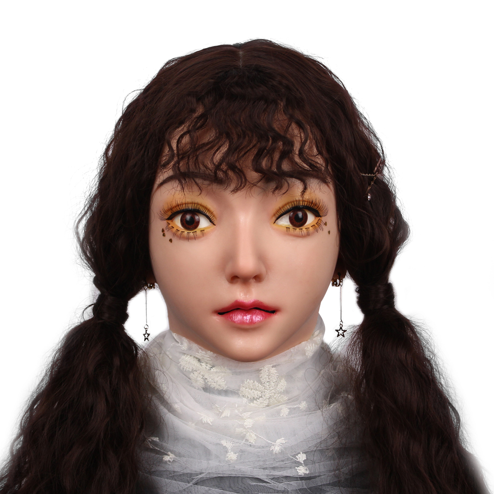 KnowU Realistic Silicone Female Masks Halloween Dragqueen Headwear