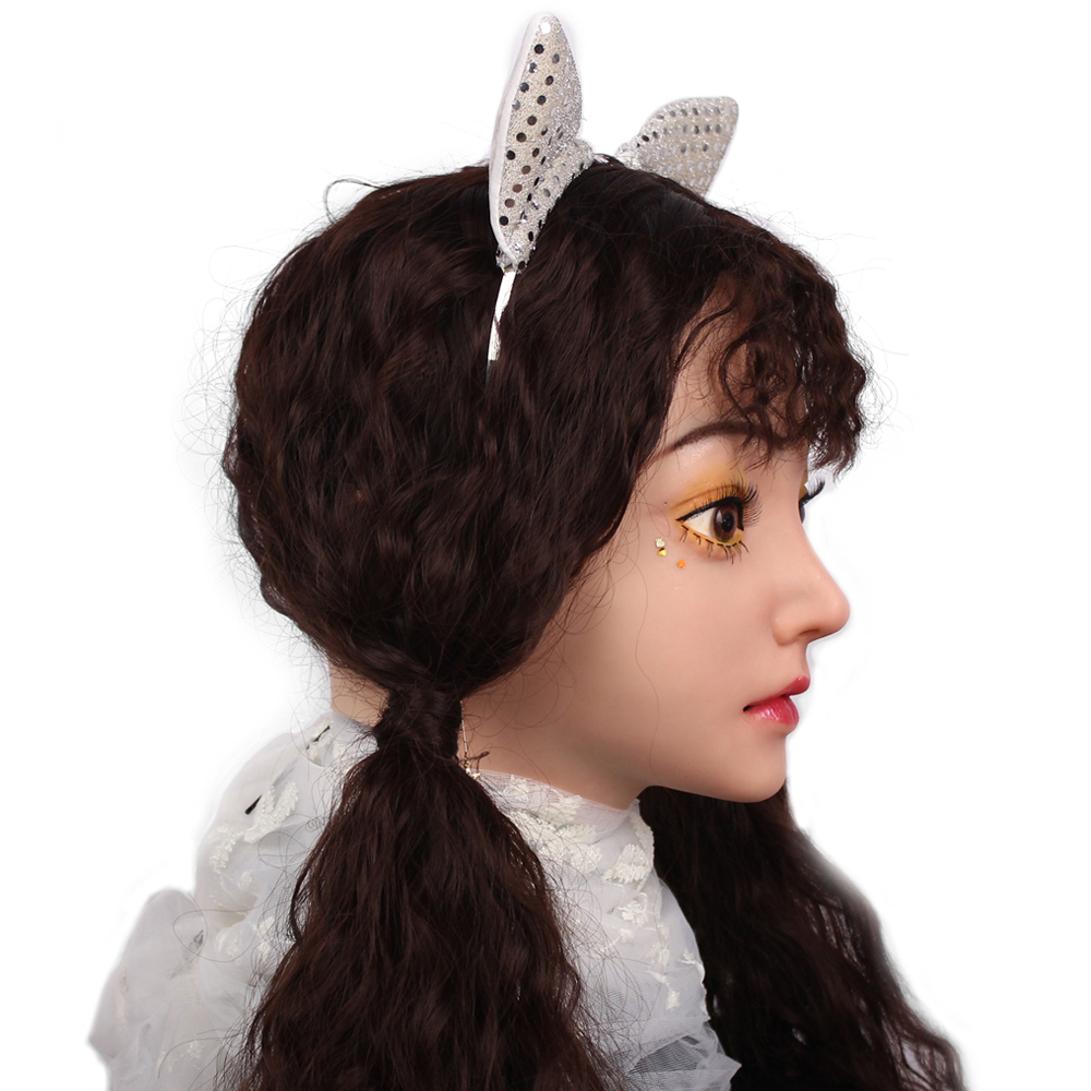 KnowU Realistic Silicone Female Masks Halloween Dragqueen Headwear
