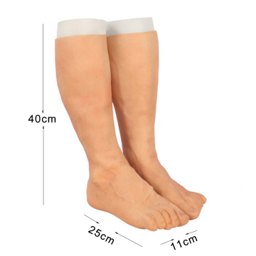 Silicone Prosthesis Foot Sleeve Highly Simulated Leg Cover Scars Skin ...