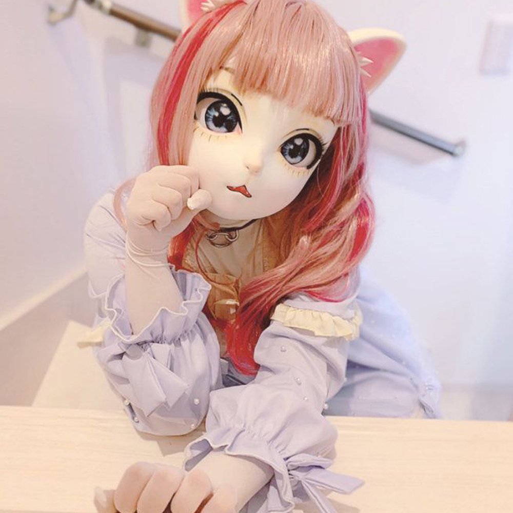 LILIS Kigurumi Doll BJD Cosplay Headwear Cat Girl Beauty Makeup Head ...