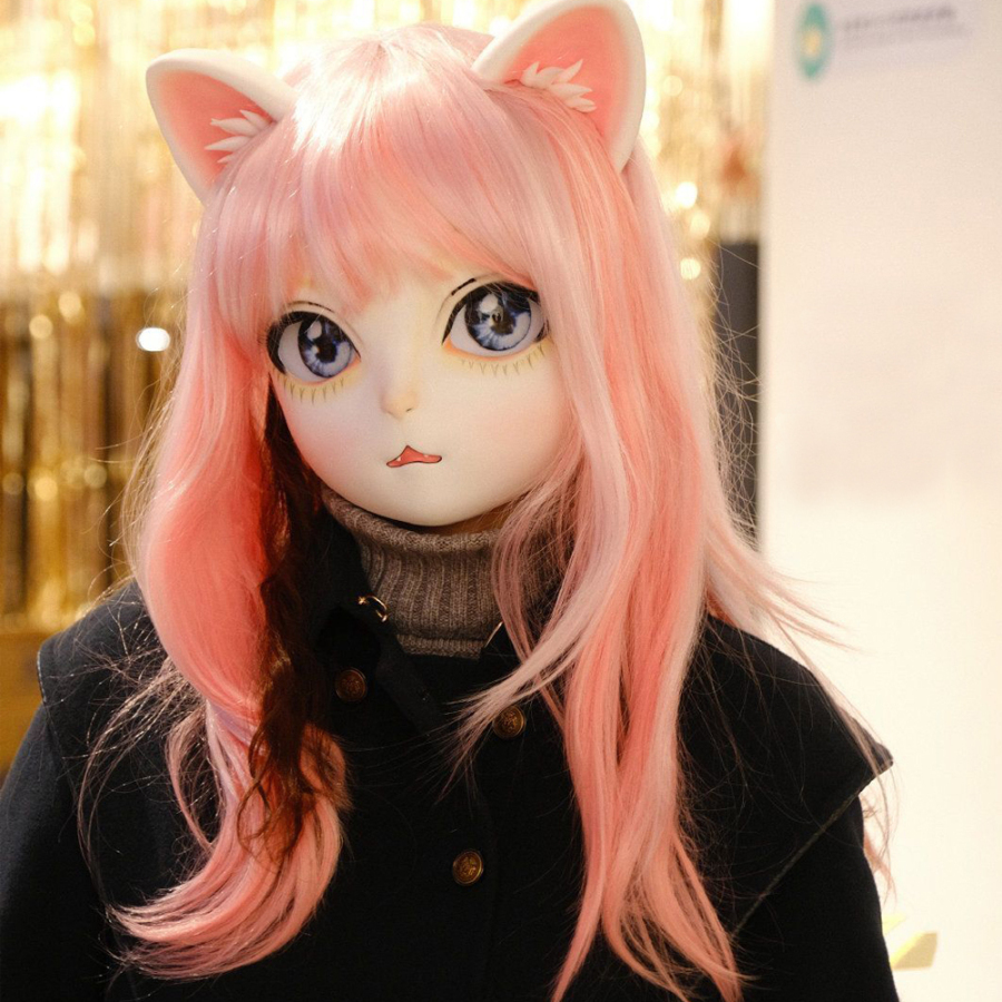 LILIS Kigurumi Doll BJD Cosplay Headwear Cat Girl Beauty Makeup Head ...