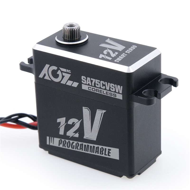 AGFRC 45KG High Torque Waterproof Coreless 12V RC Servo 180° SA75CVSW