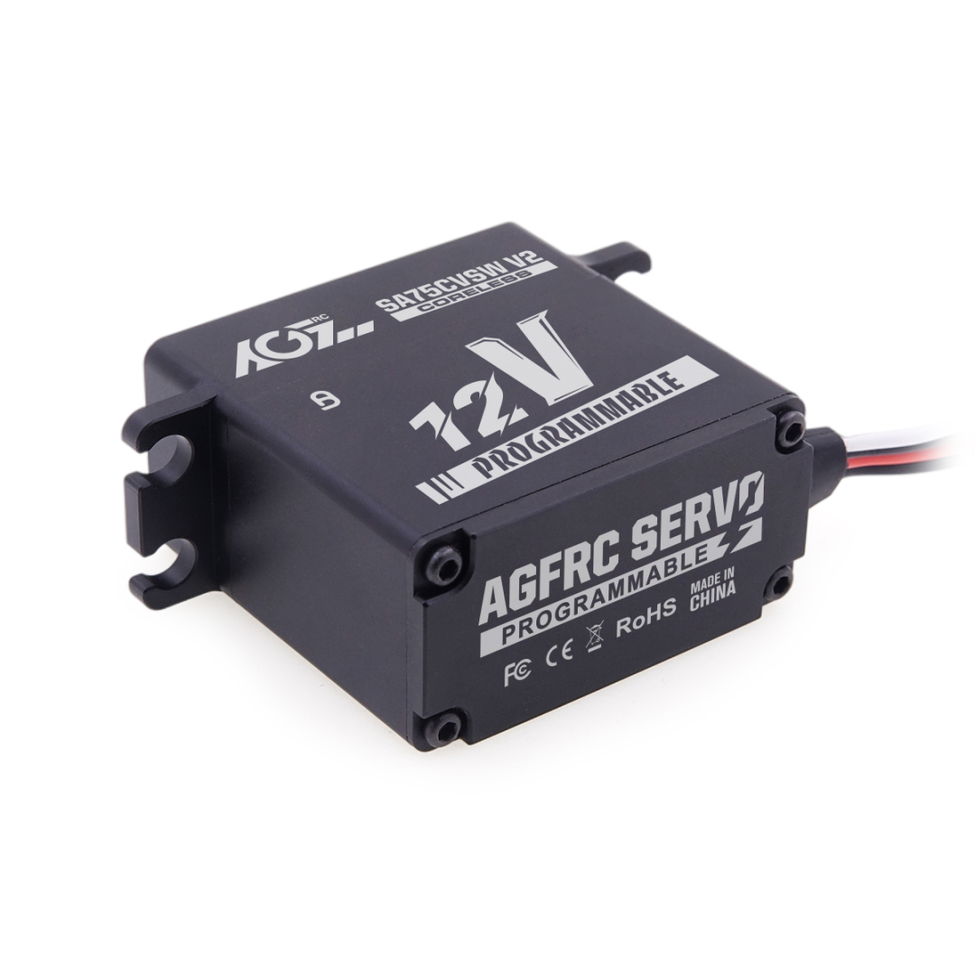 AGFRC 45KG High Torque Waterproof Coreless 12V RC Servo 180° SA75CVSW