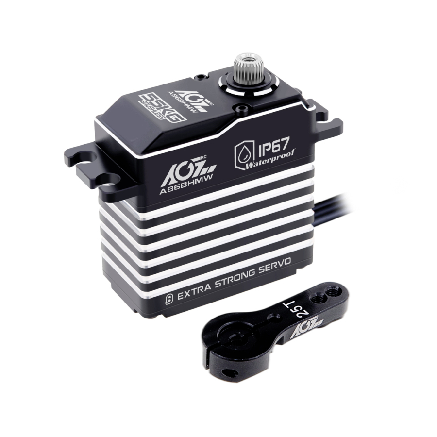 AGFRC 55KG High Torque Waterproof Programmable Brushless RC Servo