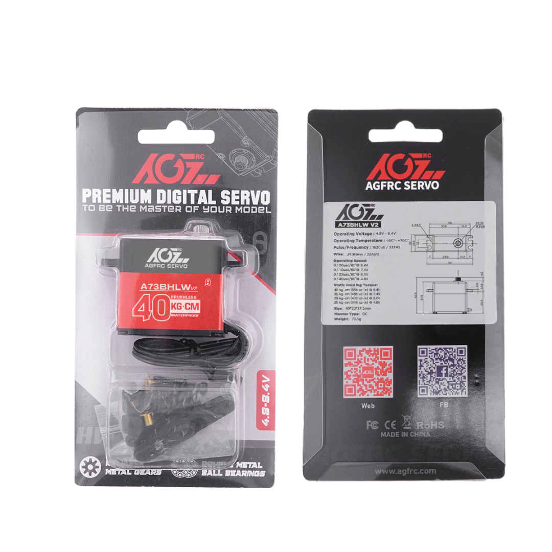 AGFRC 40KG High Torque Waterproof Programmable Digital Servo (A73BHLW)