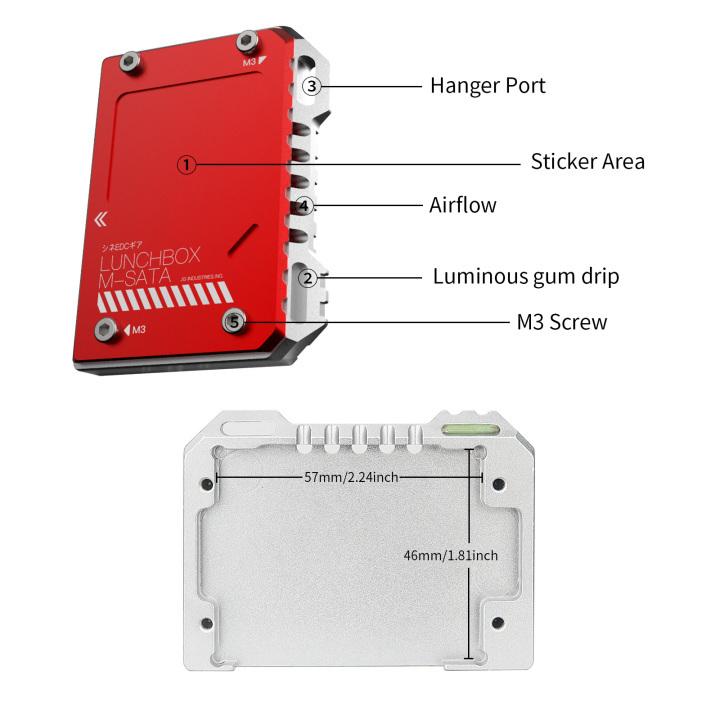 Andycine LunchBox Magnalium Case for mSATA SSD Compatible with Atomos ...