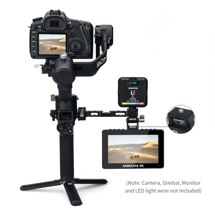 Andycine Adjustable Monitor Mount Bracket for DJI RS 2 & RSC 2 Handheld ...