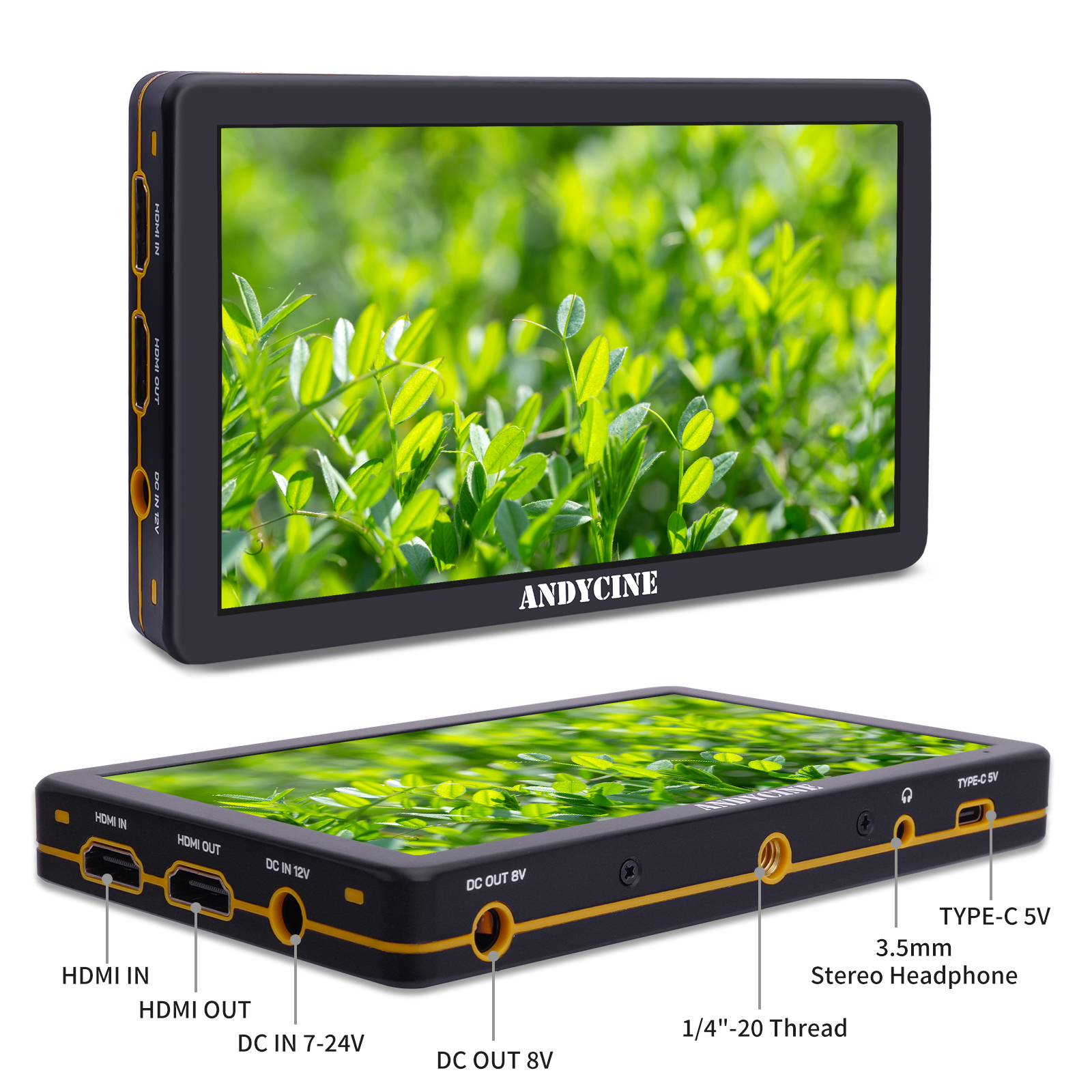 ANDYCINE T6 6inch DSLR Video Monitor 1920x1080 Durable Aluminum Shell On Camera 4K HDMI Monitor ...