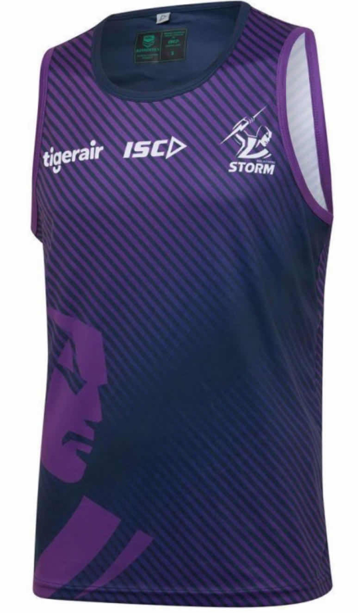 NRL Melbourne Storm 2020 Men's Training Rugby TRAINING SINGLET S-3XL