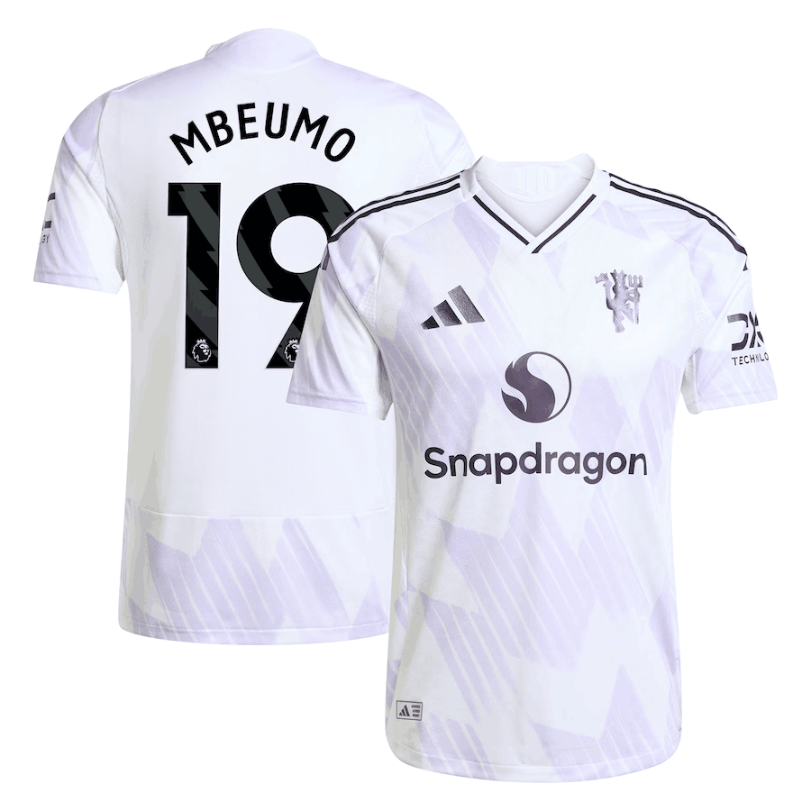 Manchester United Authentic Away Shirt 2025-26 with Mbeumo 19 printing