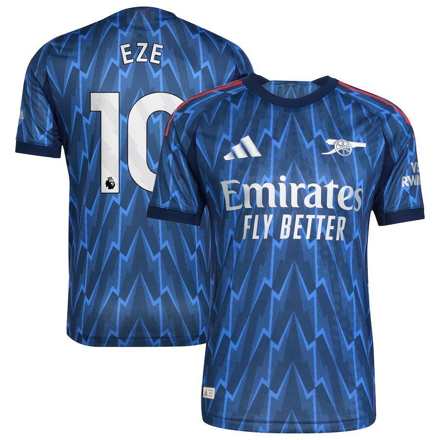 Arsenal Away Authentic Shirt 2025-26 with Eze 10 printing