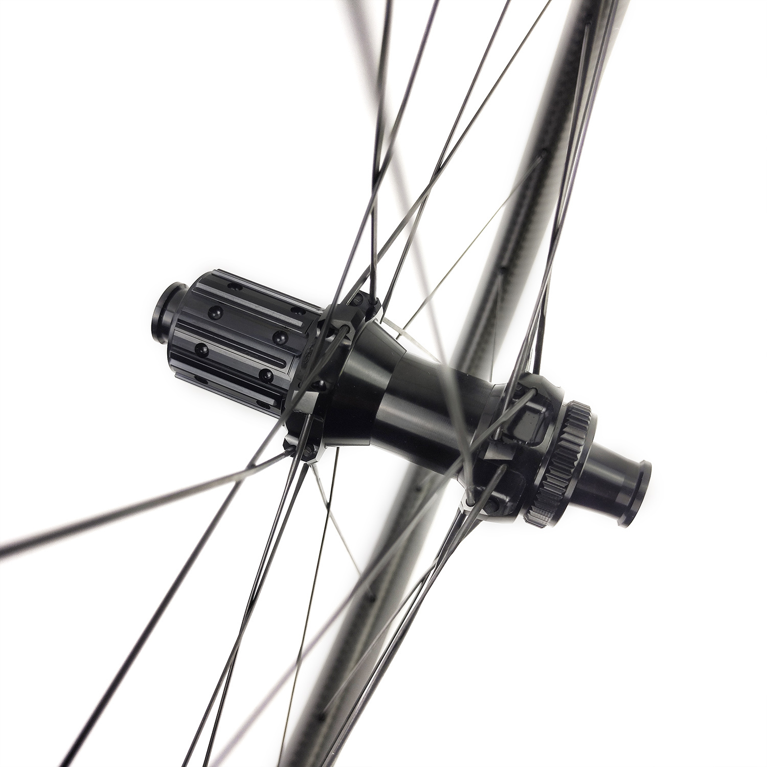 40mm Gravel Bike Wheelset Paintless Rims Ratchet 36T Disc Brake Wheels