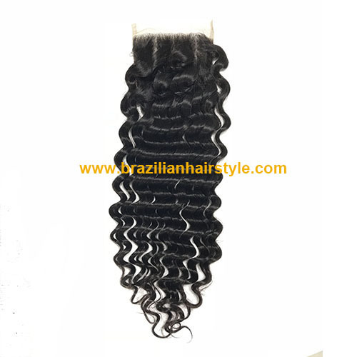 Swiss Lace 4x4 Closure Deep Wave Lace Closure Wholesale Virgin Hair