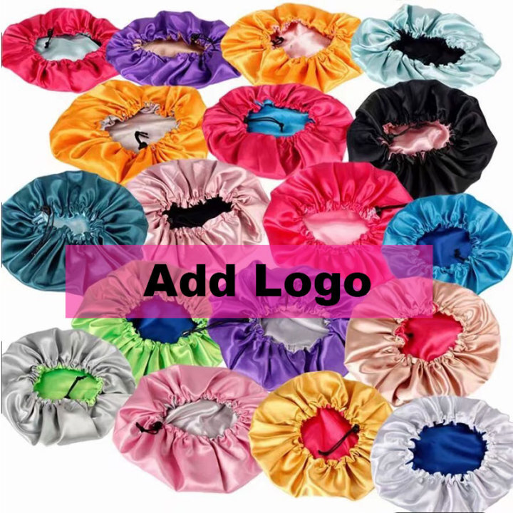 Customize Adjustable Satin Bonnets Double Layer Bonnet