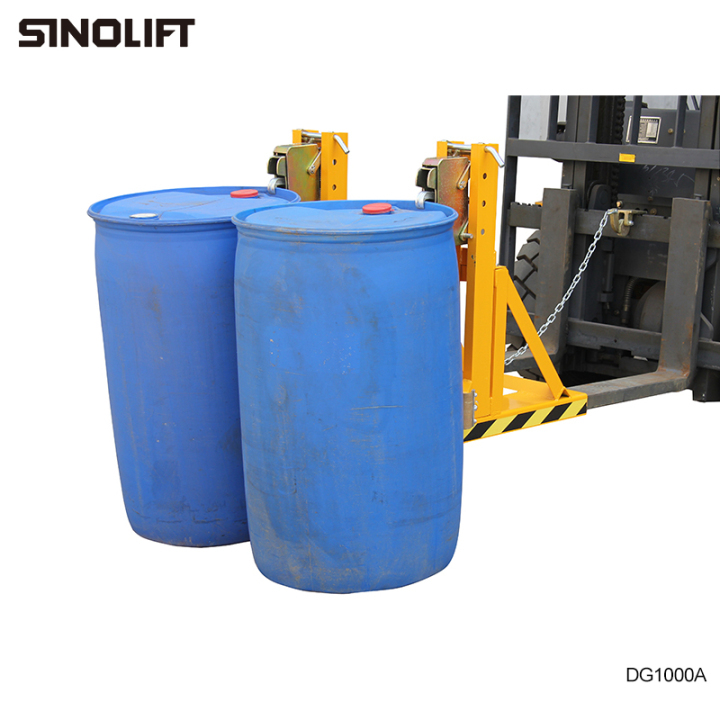 Forklift drum handler| sinolift adjustable fork stacker