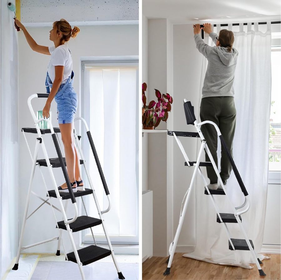 Innovative 4-Step Foldable Ladder with Enhanced Safety Features A good ...