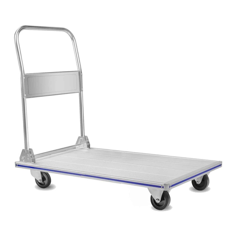 LEADALLWAY Platform Truck 48" L X 24" W Super Large Foldable Push Cart ...