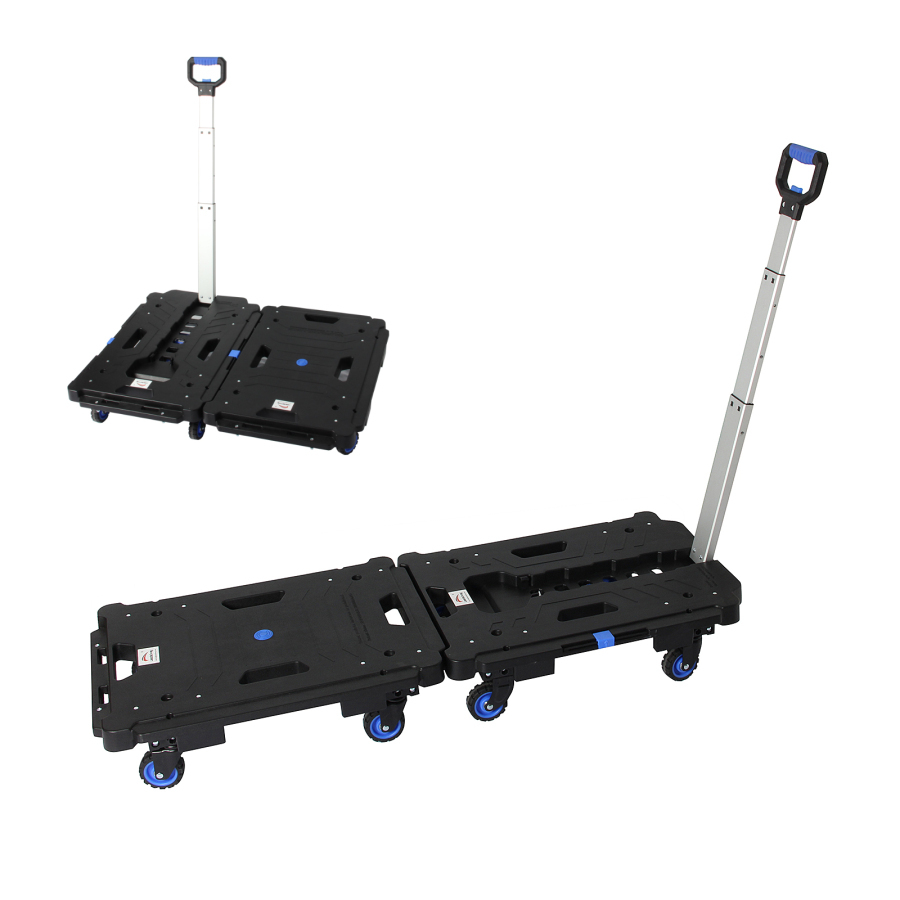 LEADALLWAY Folding Multiple Carts Assembly Feasible 2 Pcs Set Dolly ...