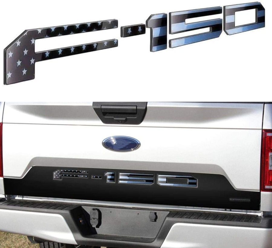 Tailgate 3D Inlay Raised Insert Letters Stickers badge fits 18-20 Ford F150