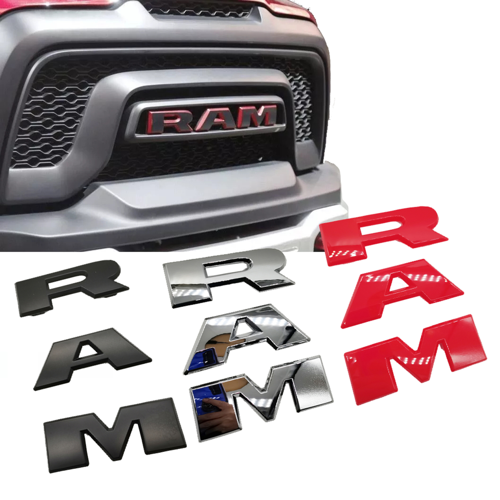 Front Grille Nameplate LETTERS 68311411AA fit 16-20 DODGE RAM 1500 2500 ...