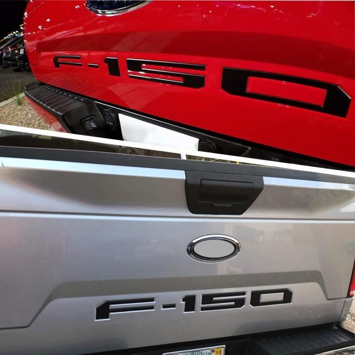 Tailgate 3D Inlay Raised Insert Letters Stickers badge fits 18-20 Ford F150