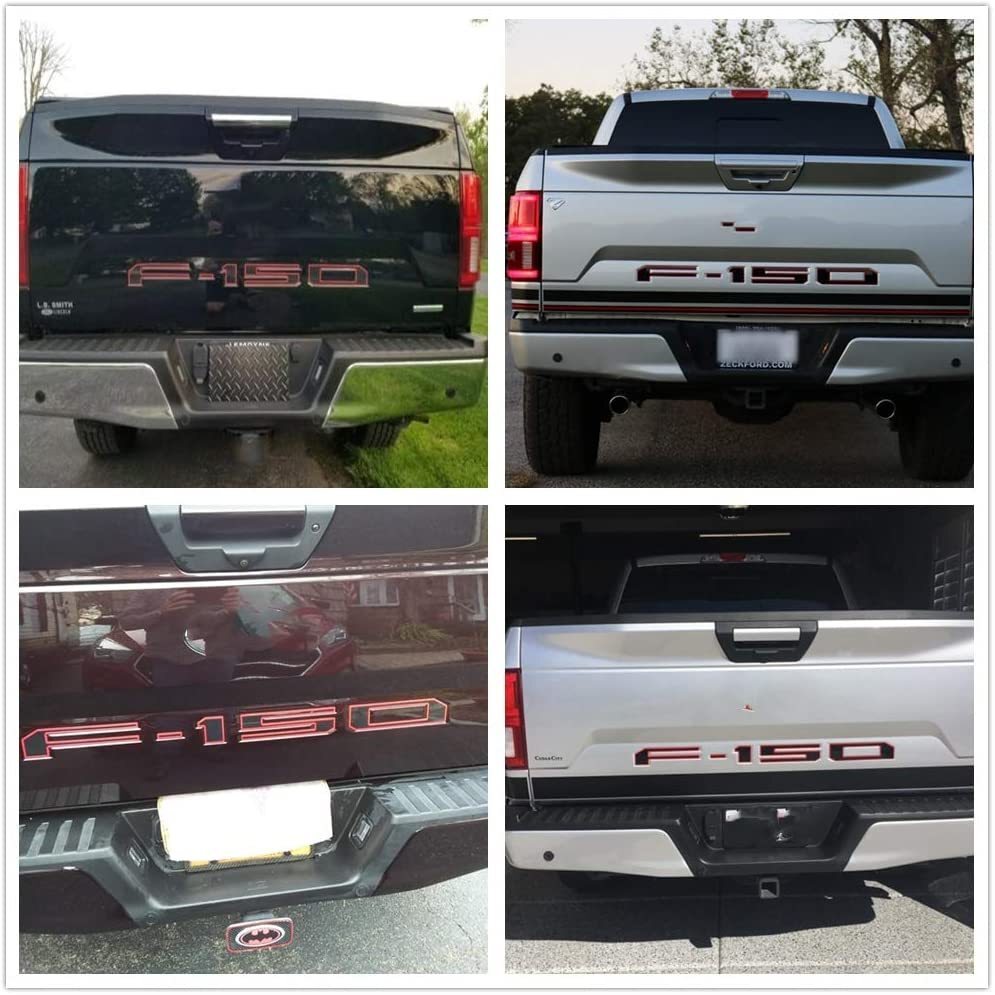 Tailgate 3D Inlay Raised Insert Letters Stickers badge fits 18-20 Ford F150