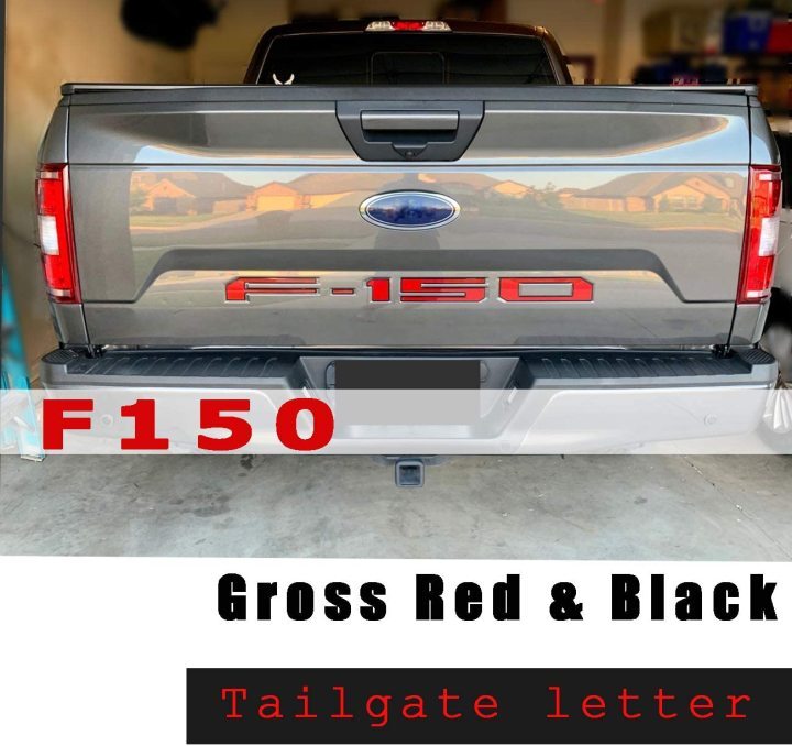 Tailgate 3D Inlay Raised Insert Letters Stickers badge fits 18-20 Ford F150