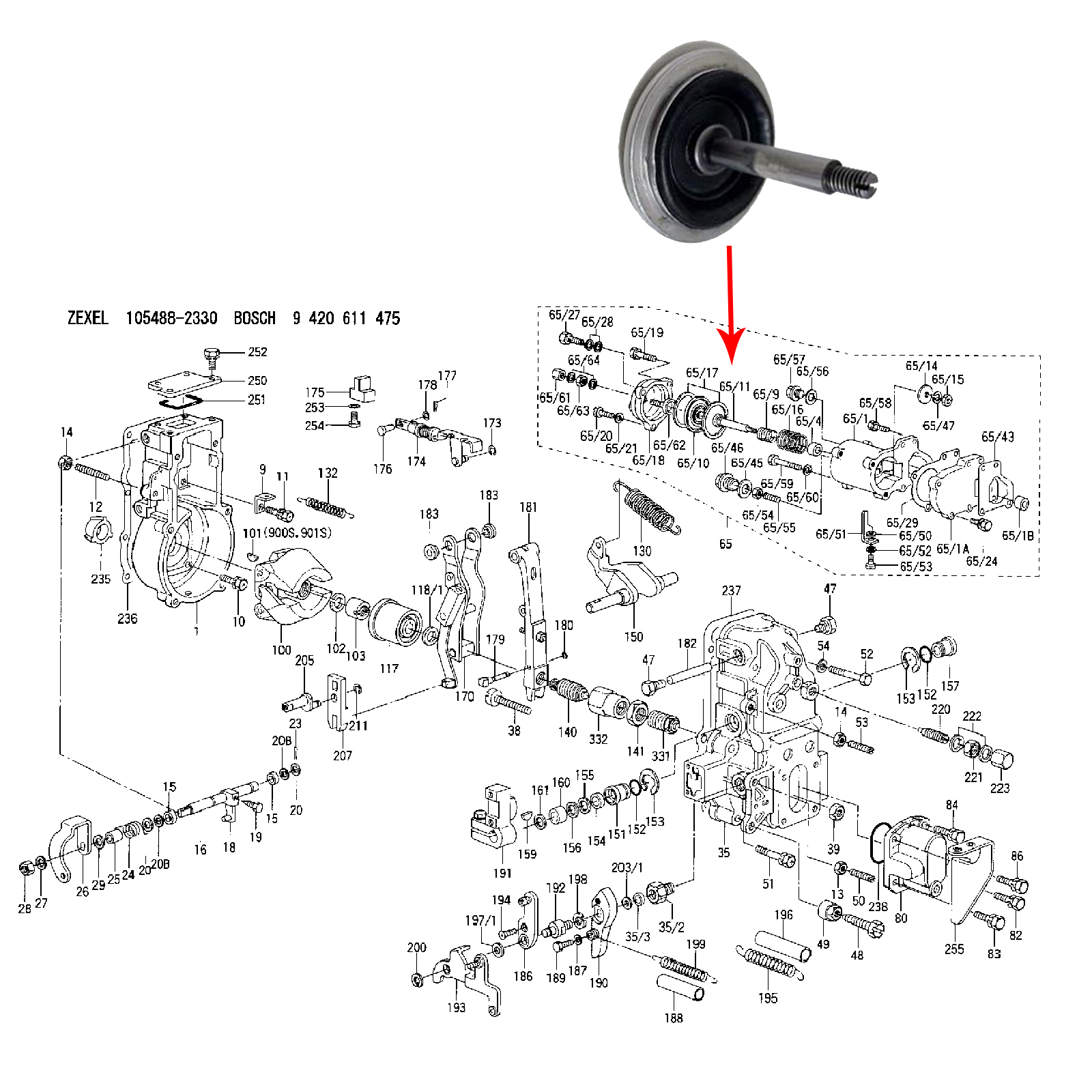 154400-8220 Boost diaphragm Breather membrane 9421612484 Diesel Zexel ...