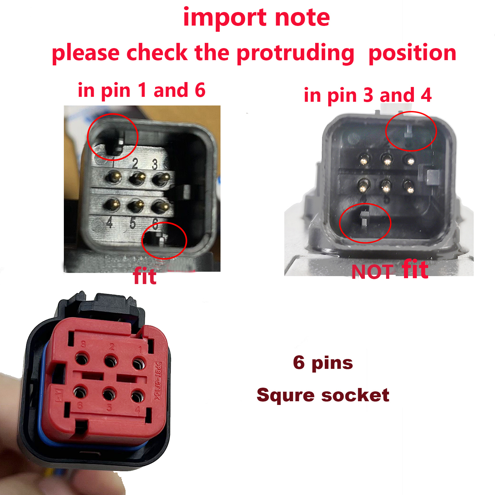 6pins-16 Nitrogen Oxide Sensor NOX Sensor Connect Harness Plug Socket ...