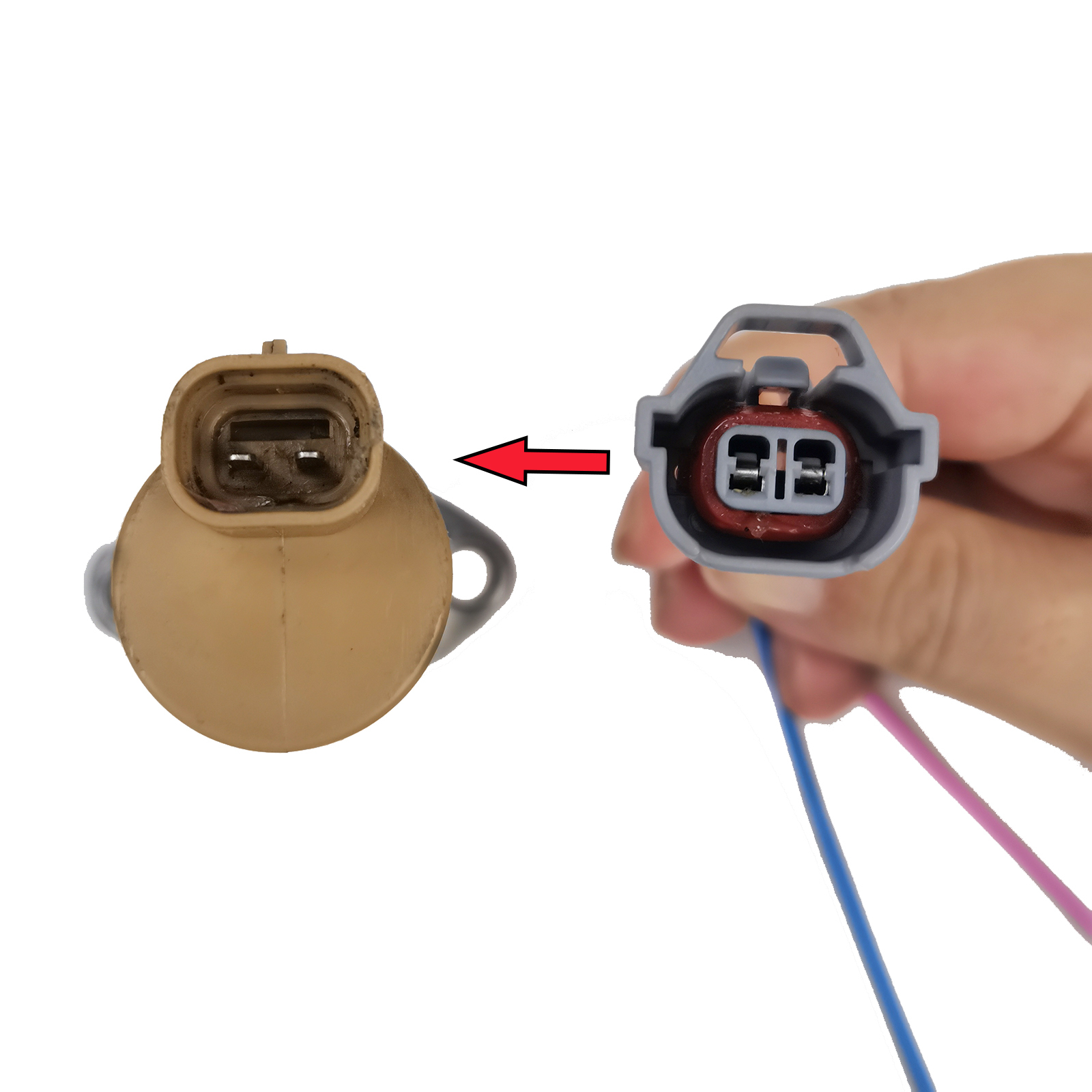 2 pins Connect Harness Plug Socket Wiring Cable Pigtail fits DENSO SCV ...