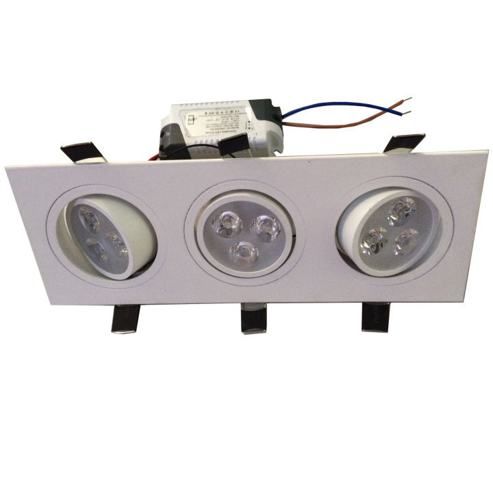 Best Dimmable/N 9W LED Ceiling Light Rectangle Triple Head Lamp Living ...