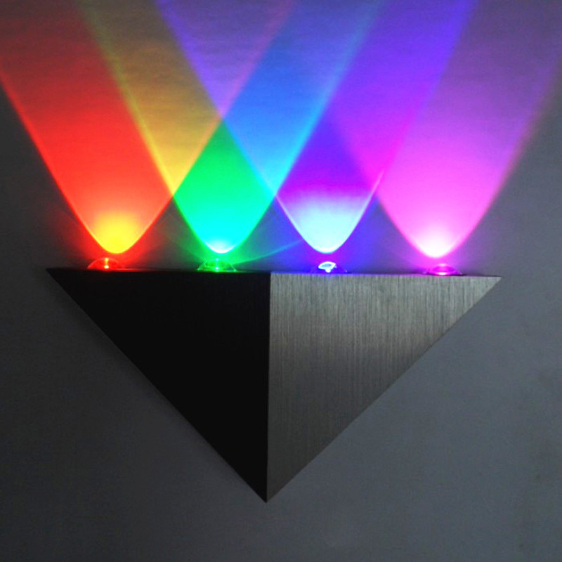 Best Triangle LED Wall Sconce Light Fixture Dimmable/N Lamp Disco Style ...