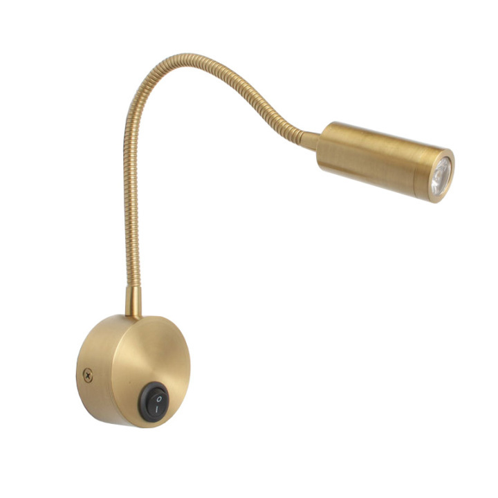Best 3W LED Wall Mounted Light Fixture Gooseneck Reading Lamp Switch ...