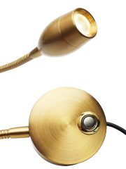 Best Gooseneck 3W LED Touch Tri-Color Dimming Hose Lamp Headboard ...