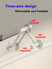 Best 3 Color-temp LED Foldable Bathroom Mirror Front Light Retractable ...