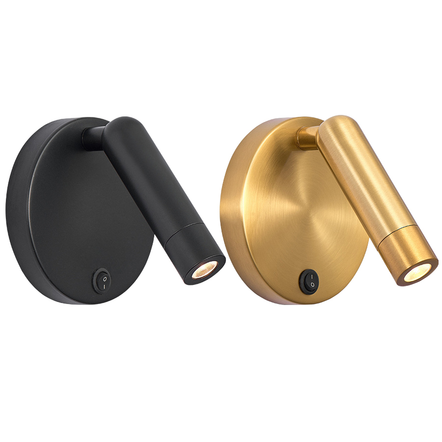 Best 3W COB LED Reading Light Fixture Rotate Wall Lamp Fixture Bedside ...