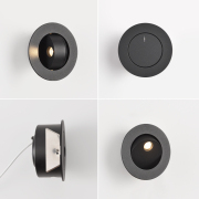 Best 3W LED Reading Light Fixture Rotatable Wall Lamp Recessed Lighting ...