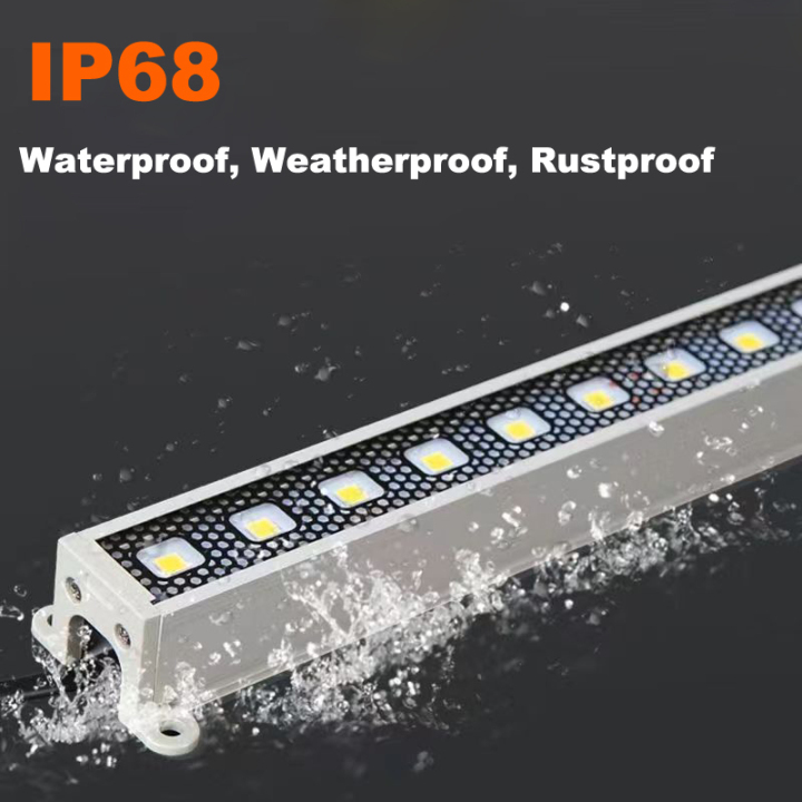 Best 2Pcs SMD LED Linear Wall Wash Light Waterproof IP68 Outdoor Steps ...