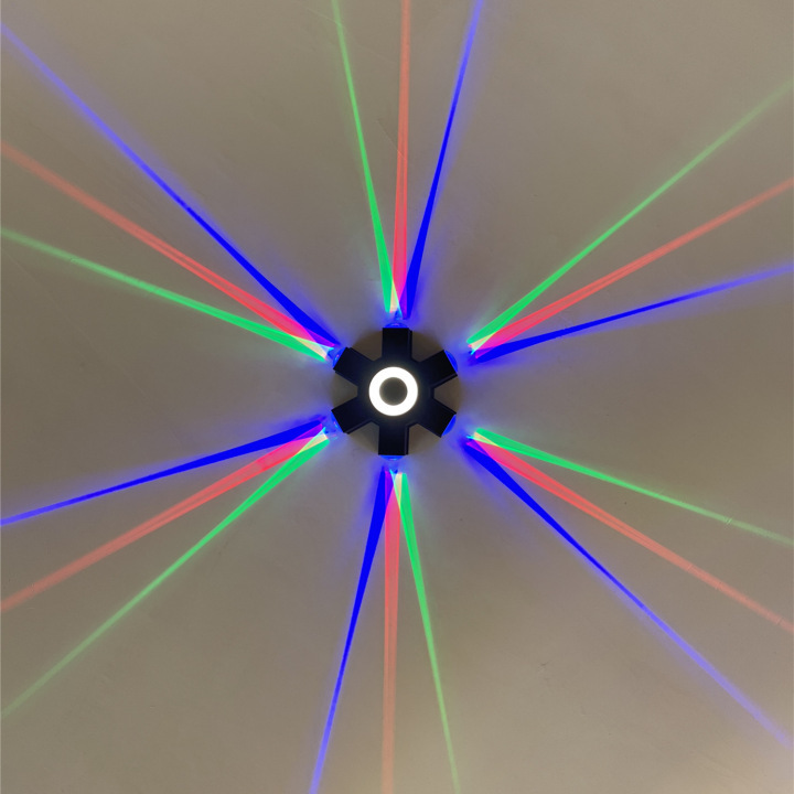 Best LED Outdoor Star Wall Light Building Exterior Lamp Fixture Triple ...