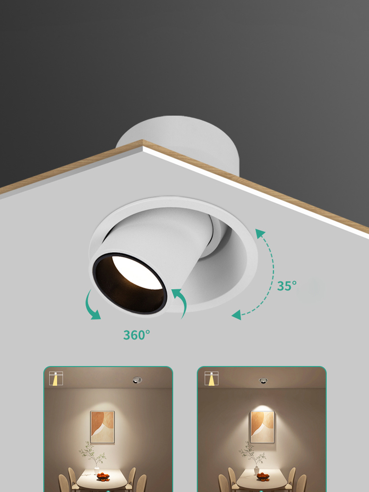 Best COB LED Ceiling Light 3" Anti-glare Spotlight Full Spectrum ...