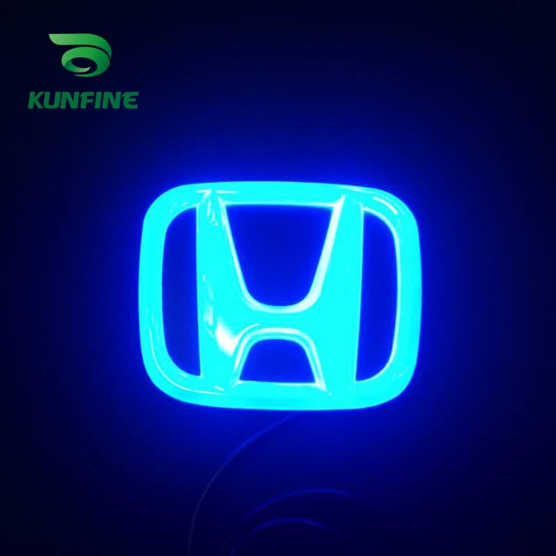 5D Car LED Badge Light Car LED Emblem Light For HONDA FIT Logo Size 9cm ...