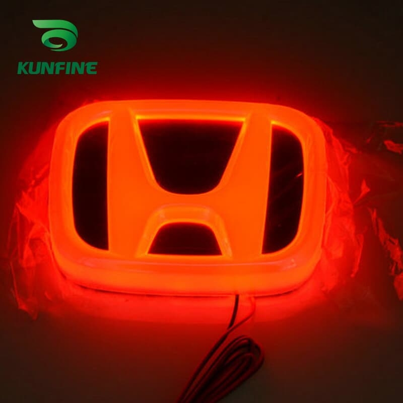 5D Car LED Badge Light Car LED Emblem Light For HONDA FIT Logo Size 9cm ...